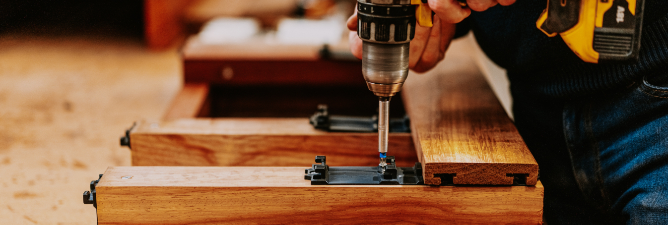 High quality wood decking · invisible fixation· Technideck · Vetedy