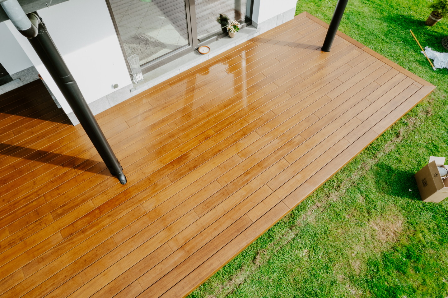 Terrasse Technideck en Bambou au Luxembourg · Vetedy