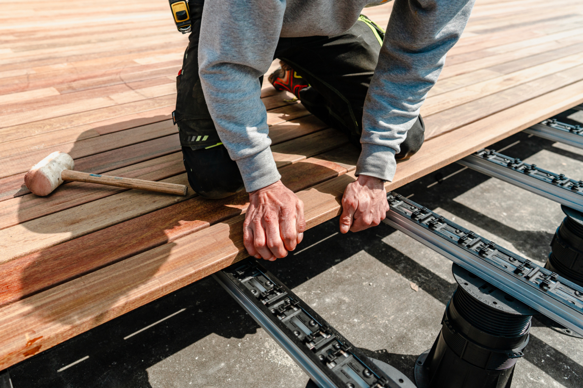 High quality wood decking · invisible fixation· Technideck · Vetedy